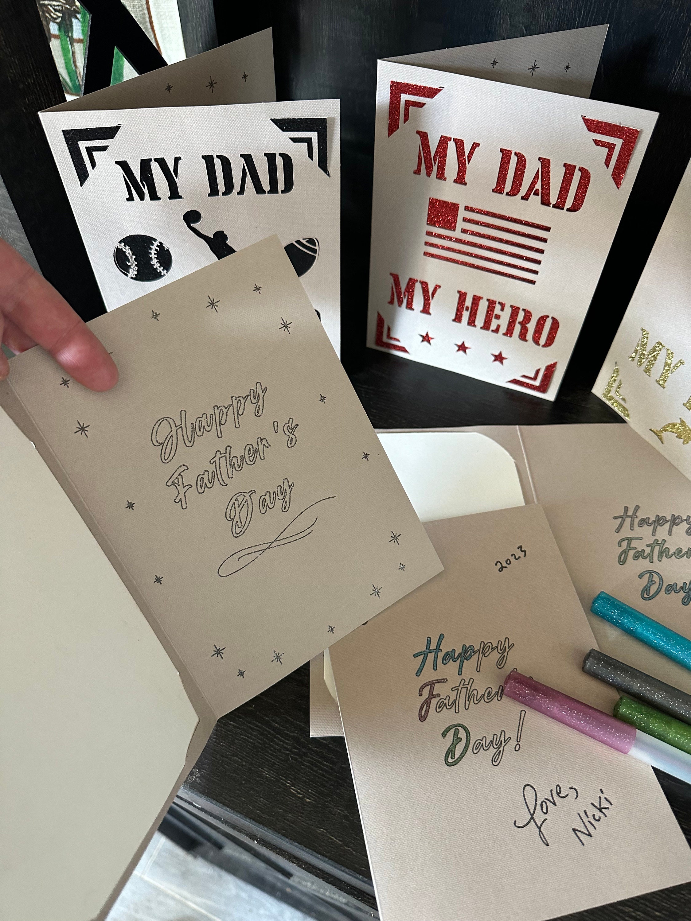 Coloring Card for Father's Day From Child My Dad My Hero Card ...