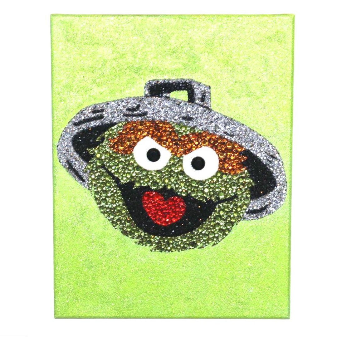 Rhinestone Oscar the Grouch Wall Art - Etsy