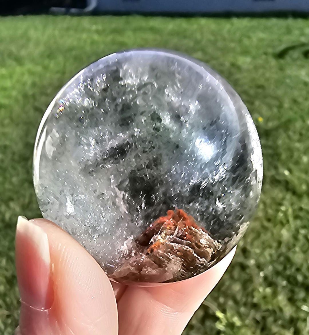 Garden Phantom Lodolite Quartz Sphere High Quality - Etsy