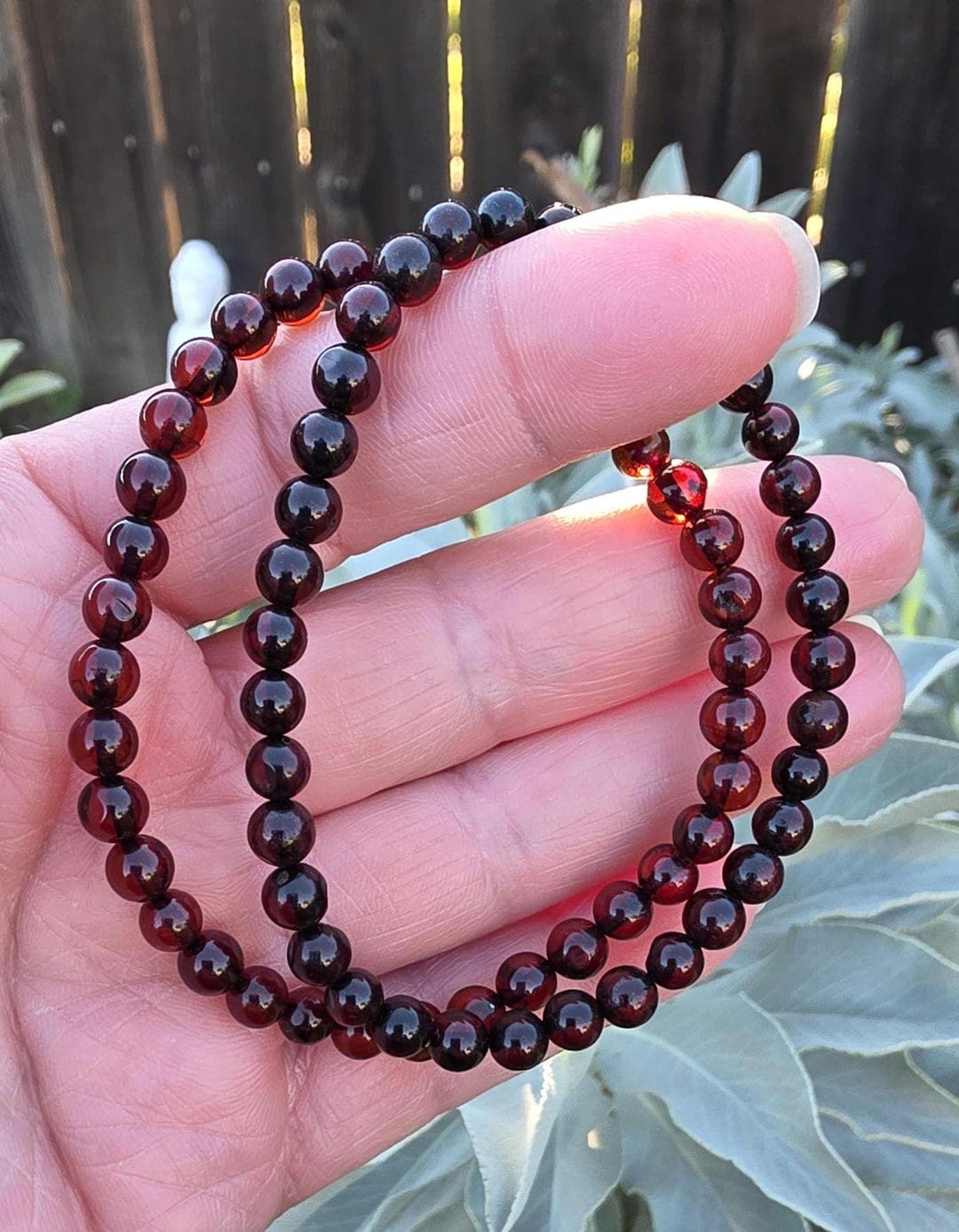 Rare Blood Amber 5mm Bracelet, Root Chakra Healing, Balance, Grounding ...