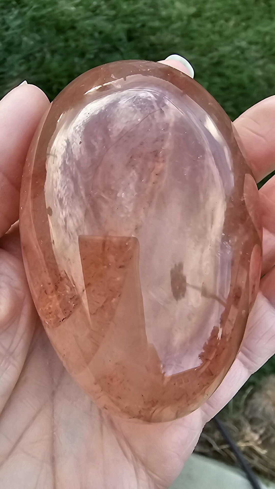 XXL Hematoid Fire Quartz Palmstone - Etsy