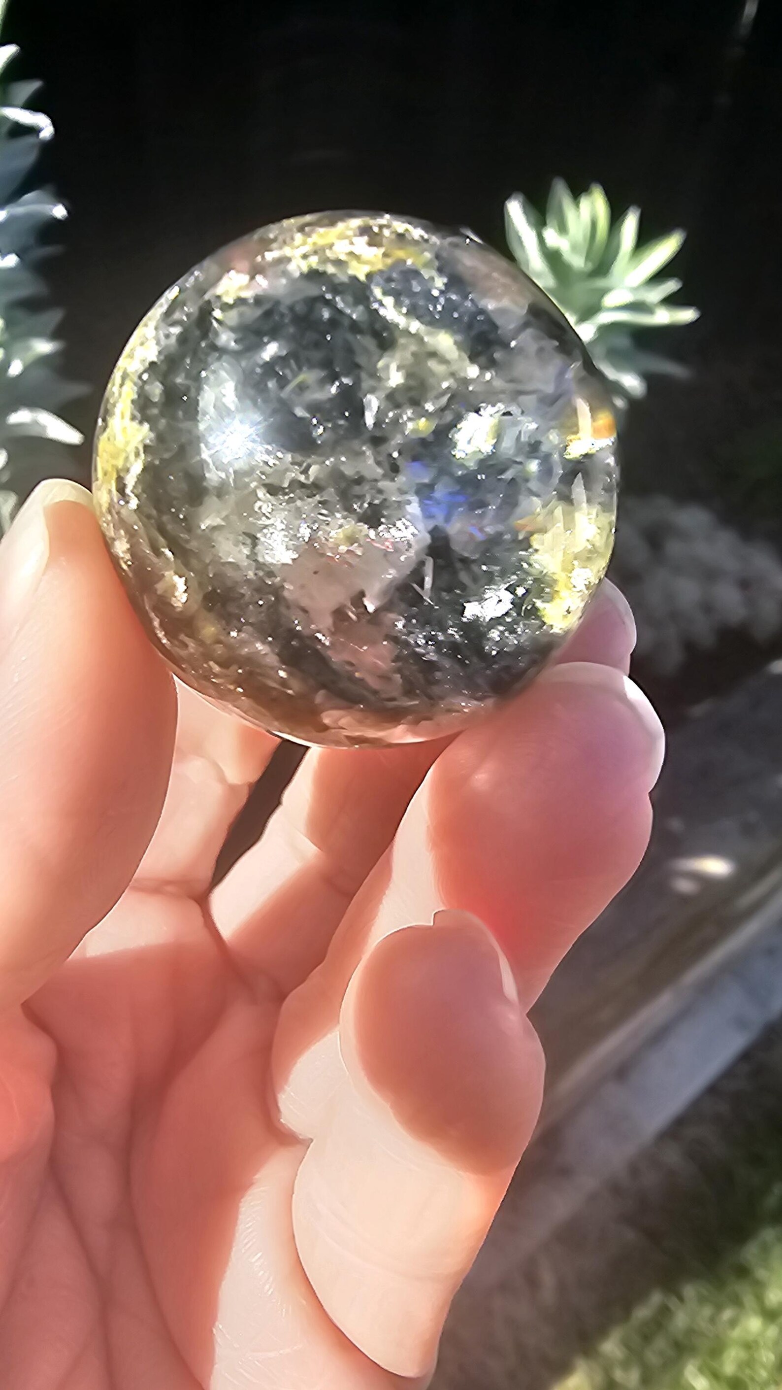 Garden Quartz Phantom Lodolite Quartz Sphere - Etsy