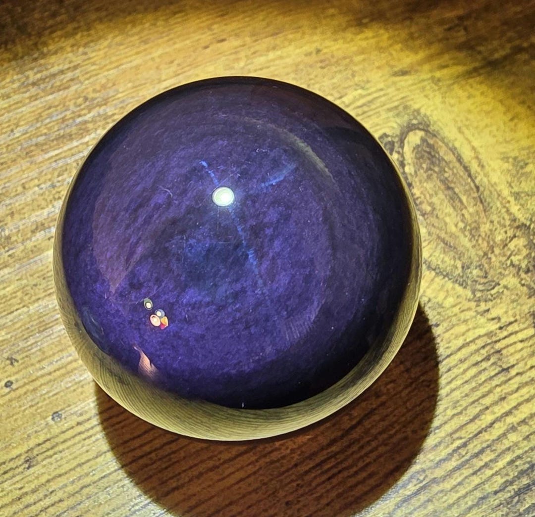 Purple Flash Rainbow Obsidian Sphere Healing, Root, Sacral, Third Eye ...