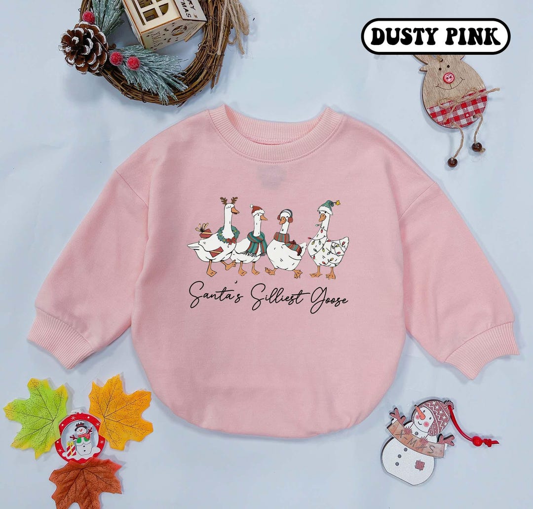 Santa's Silliest Goose Baby Outfits, Funny Goose Christmas Romper ...