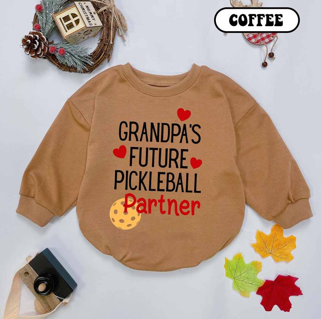 Grandpas Future Pickleball Partner Baby Romper, Pickleball Baby ...