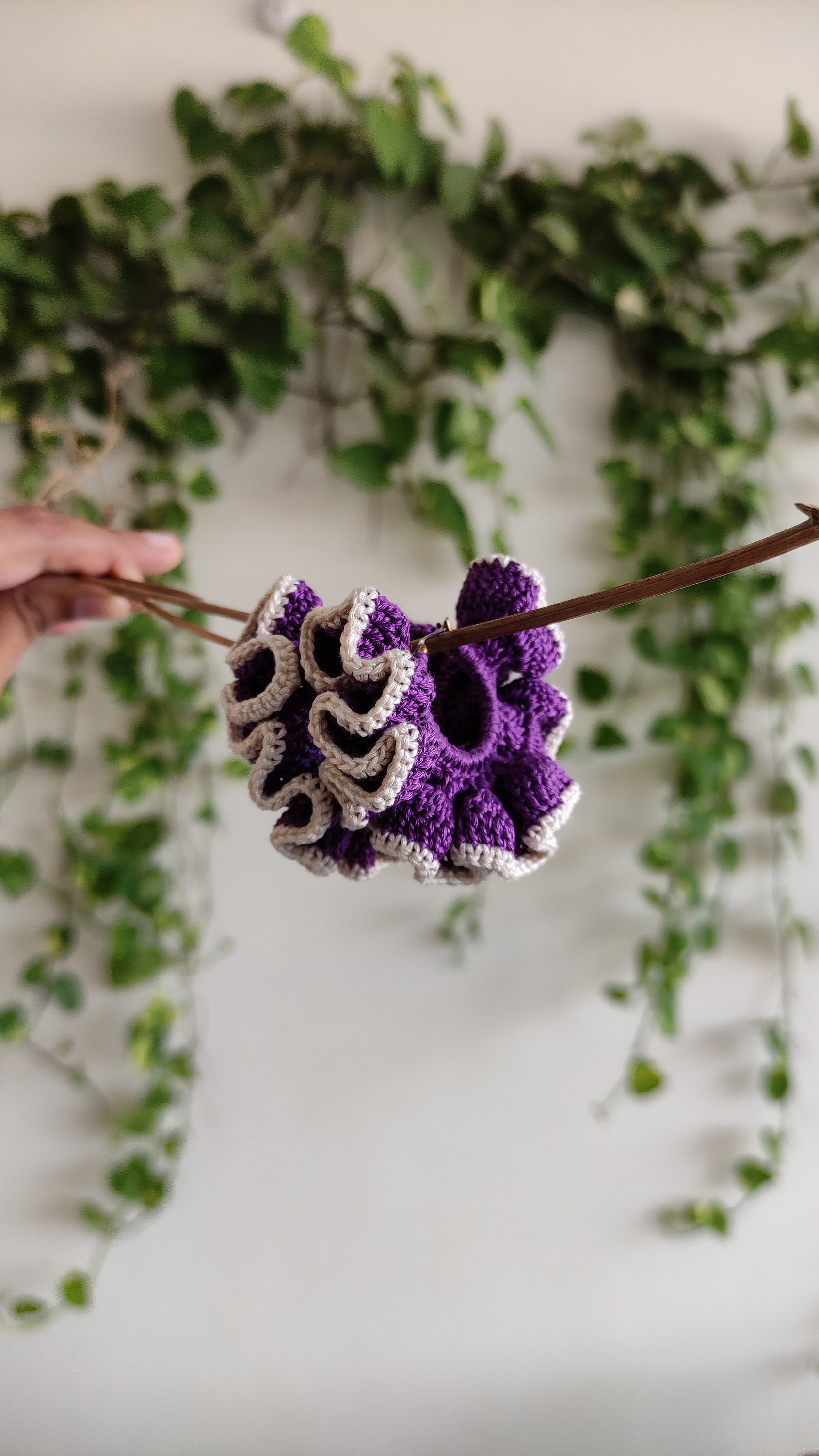 Crochet Ruffled Earrings Crochet Hoop Earrings Statement Hoops Unique ...