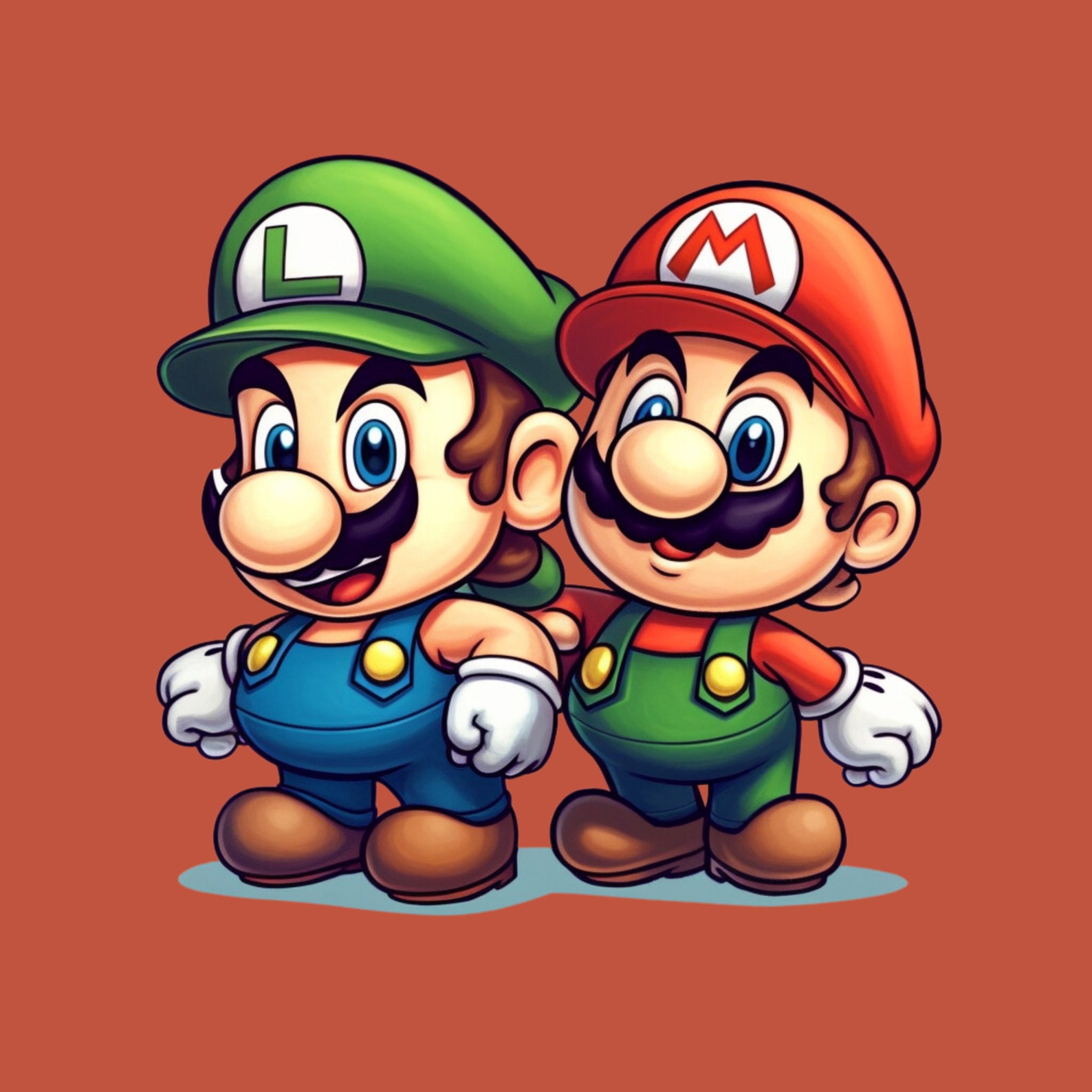 Cute Super Mario Brothers Digital Art, Chibi Studio Ghibli Mario and ...
