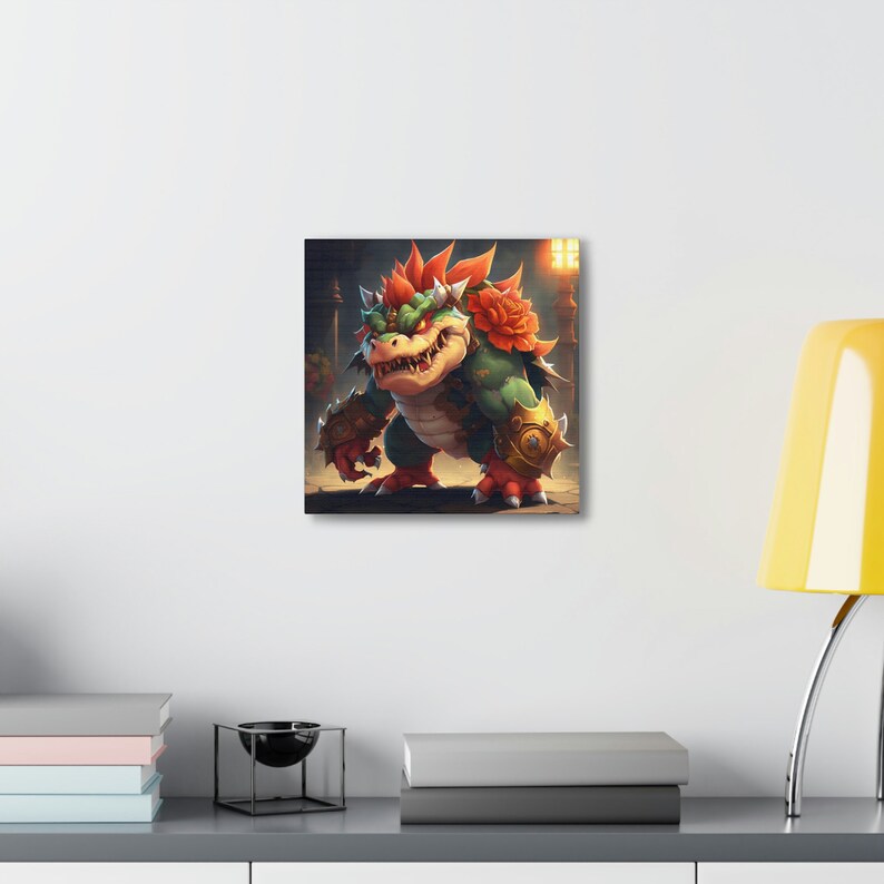 Realistic Bowser Wall Art Super Mario Brothers Bowser Canvas - Etsy