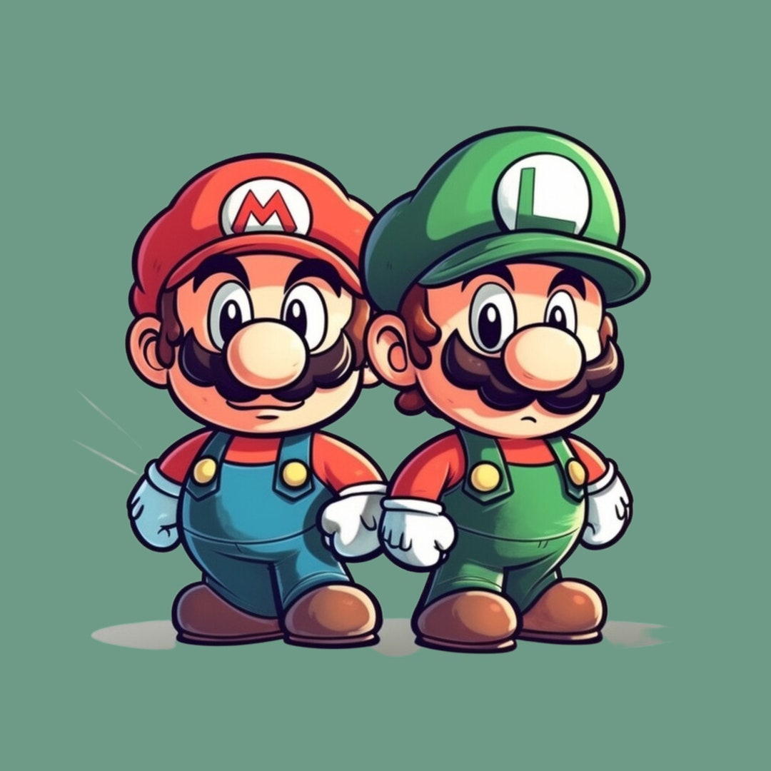 Cute Super Mario Brothers Digital Art, Chibi Studio Ghibli Mario and ...