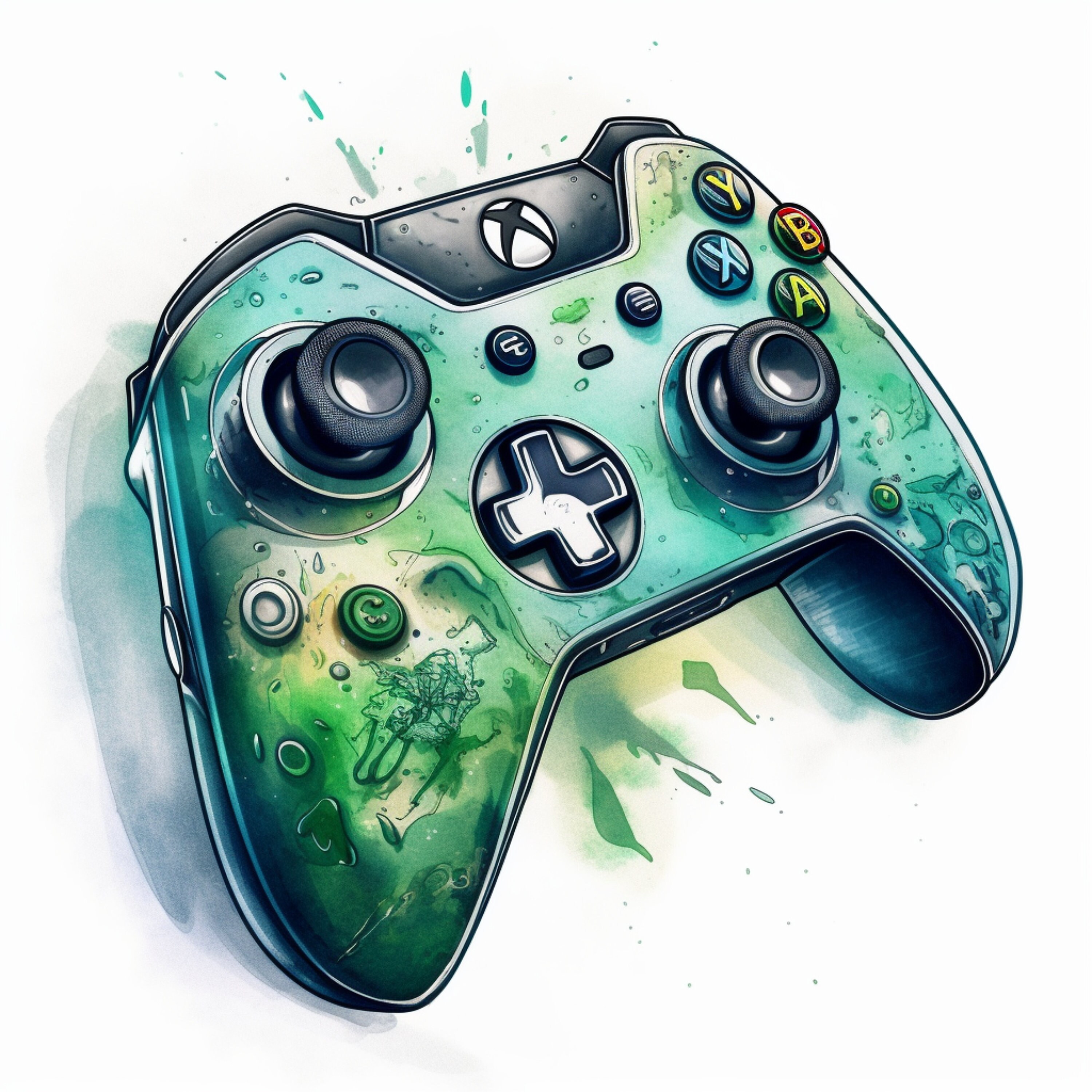 Graffiti Style Gaming Controller, Transparent PNG - Gamer Life, Digital ...