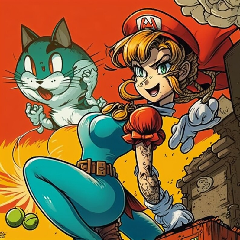 Super Mario Brothers X Manga, PNG - Gamer Life, Digital Shirt PNG ...