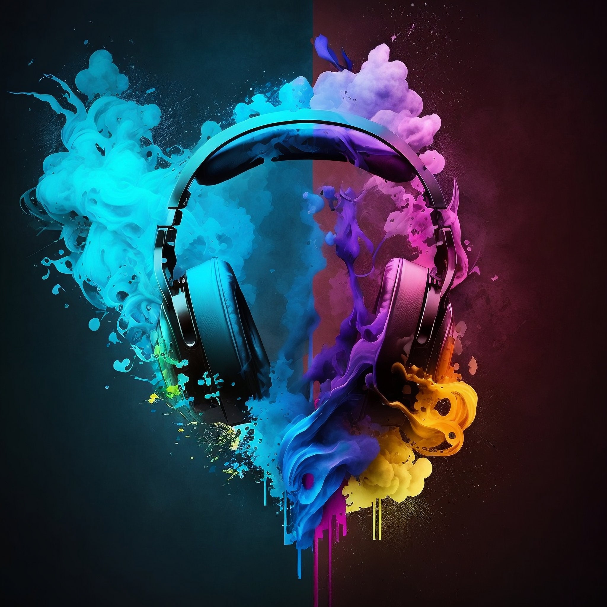 Game Room Decor Smoke Gaming Headset Poster, PNG - Gamer Life, Digital ...