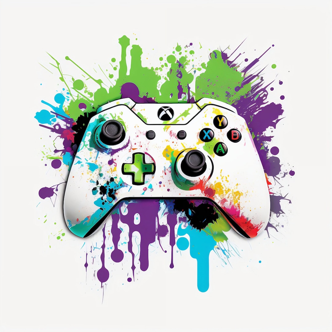 4 Graffiti Style Gaming Controller Bundle PNG (Instant Download) - Etsy