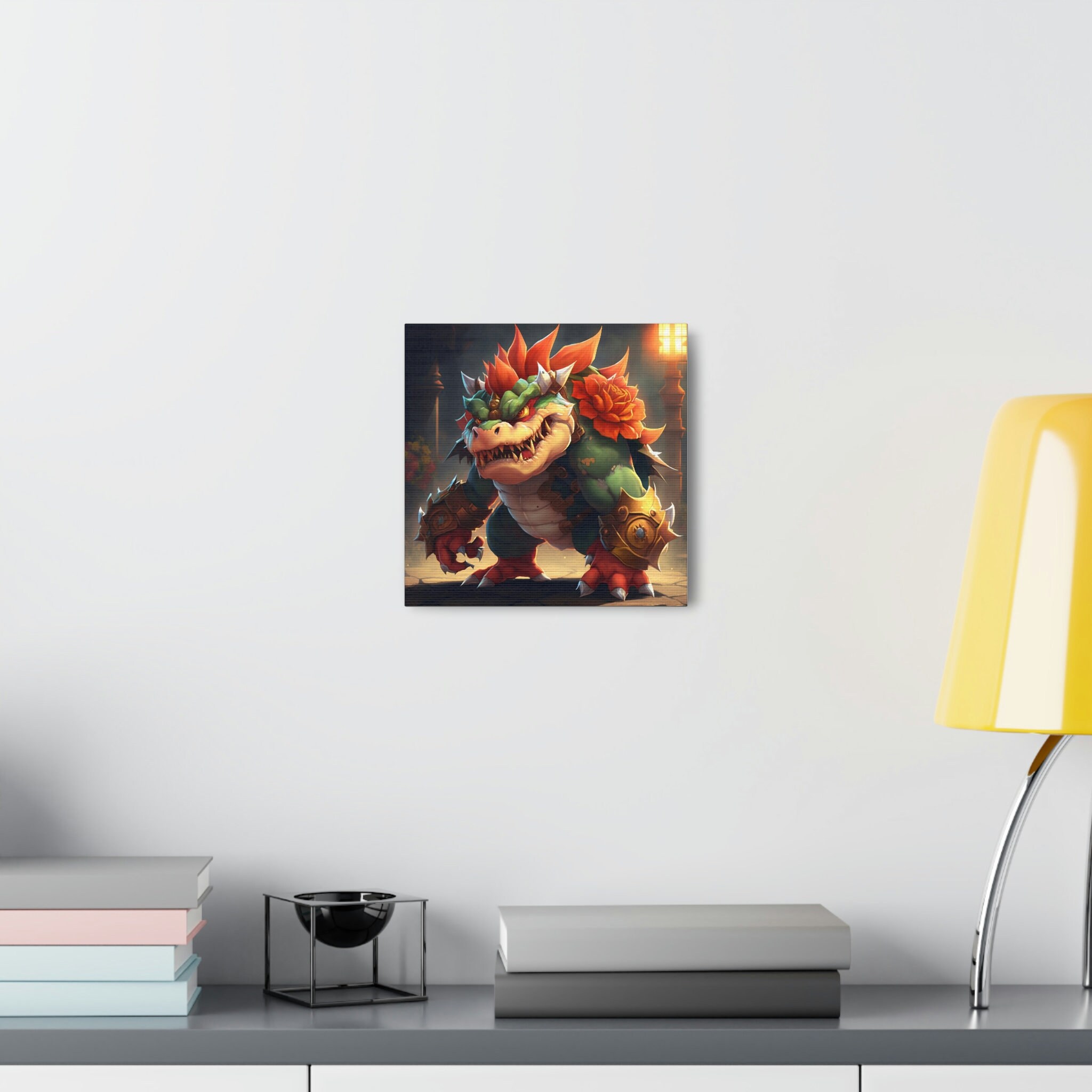 Realistic Bowser Wall Art Super Mario Brothers Bowser Canvas - Etsy