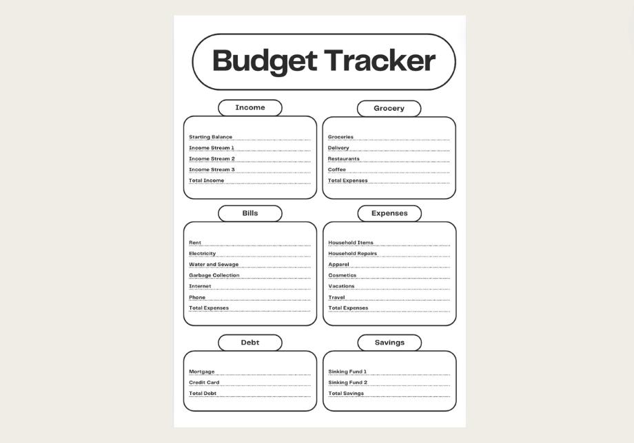 Your Essential Budget Tracker - Etsy