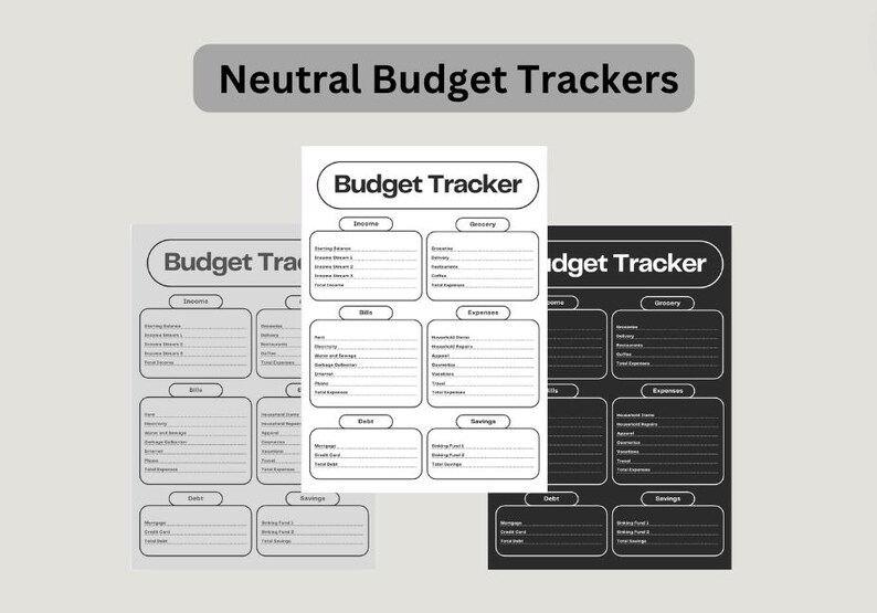 Your Essential Budget Tracker - Etsy