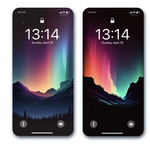 2 iPhone Wallpaper Digital Download | Aurora | Wallpaper Phone | Mobile ...