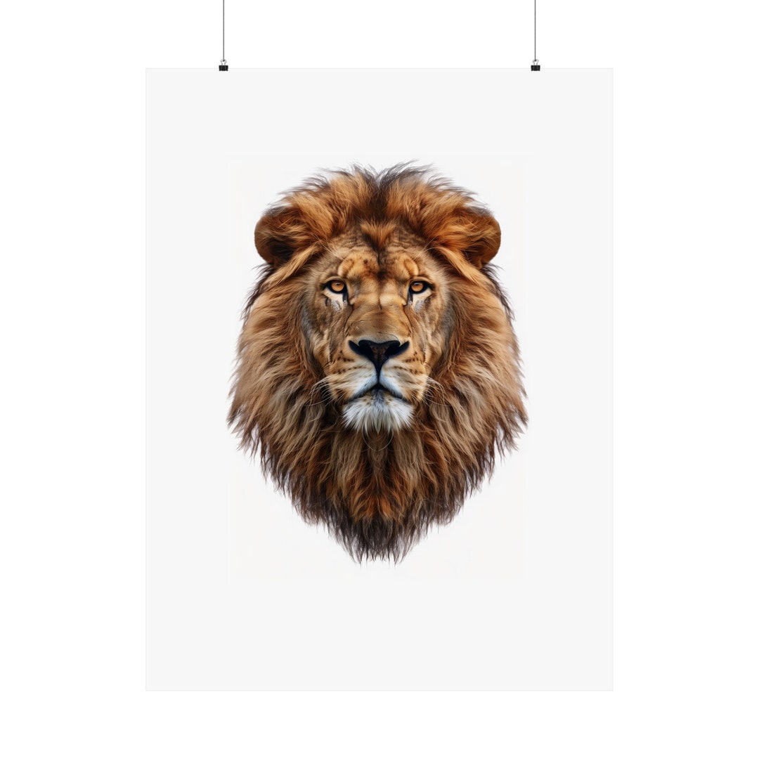 Lion Face Posters, Home Decor, Boy's Home, Office Decor - Etsy
