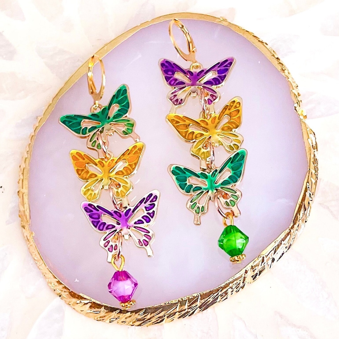 Mardi Gras Butterfly Stack Lightweight Mardi Gras Collection - Etsy