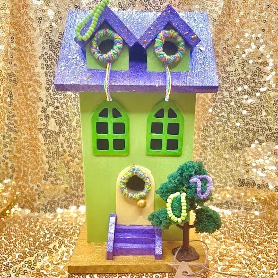 Mini Green Mardi Gras House - Etsy
