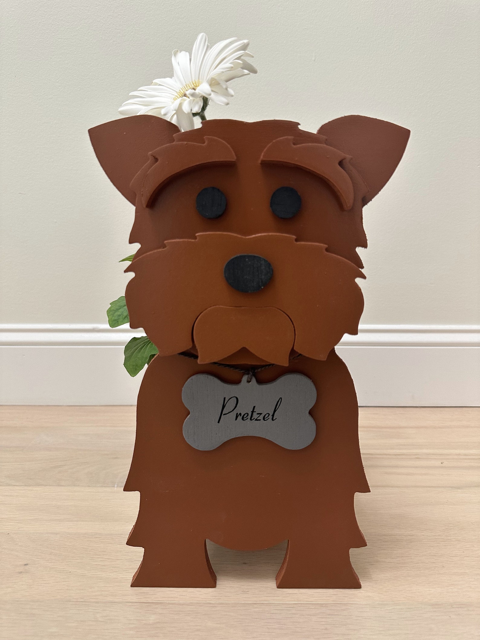 Yorkshire Yorkie Wooden Flower Planter Box Made in West Virginia - Etsy