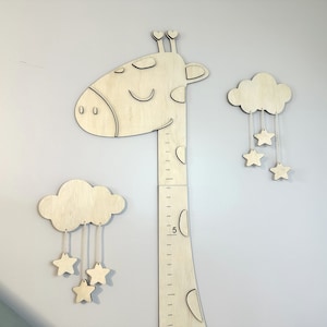 Giraffe Growth Height Chart Personalized Wooden Nursery Decor Height ...