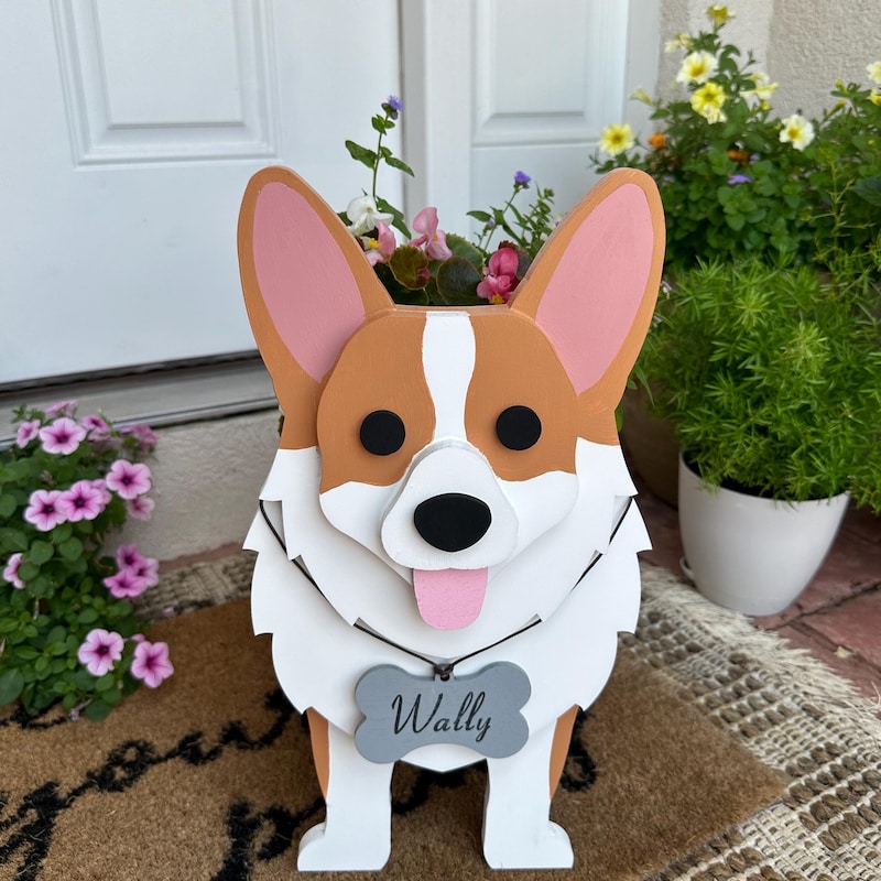 Corgi Planter - Etsy
