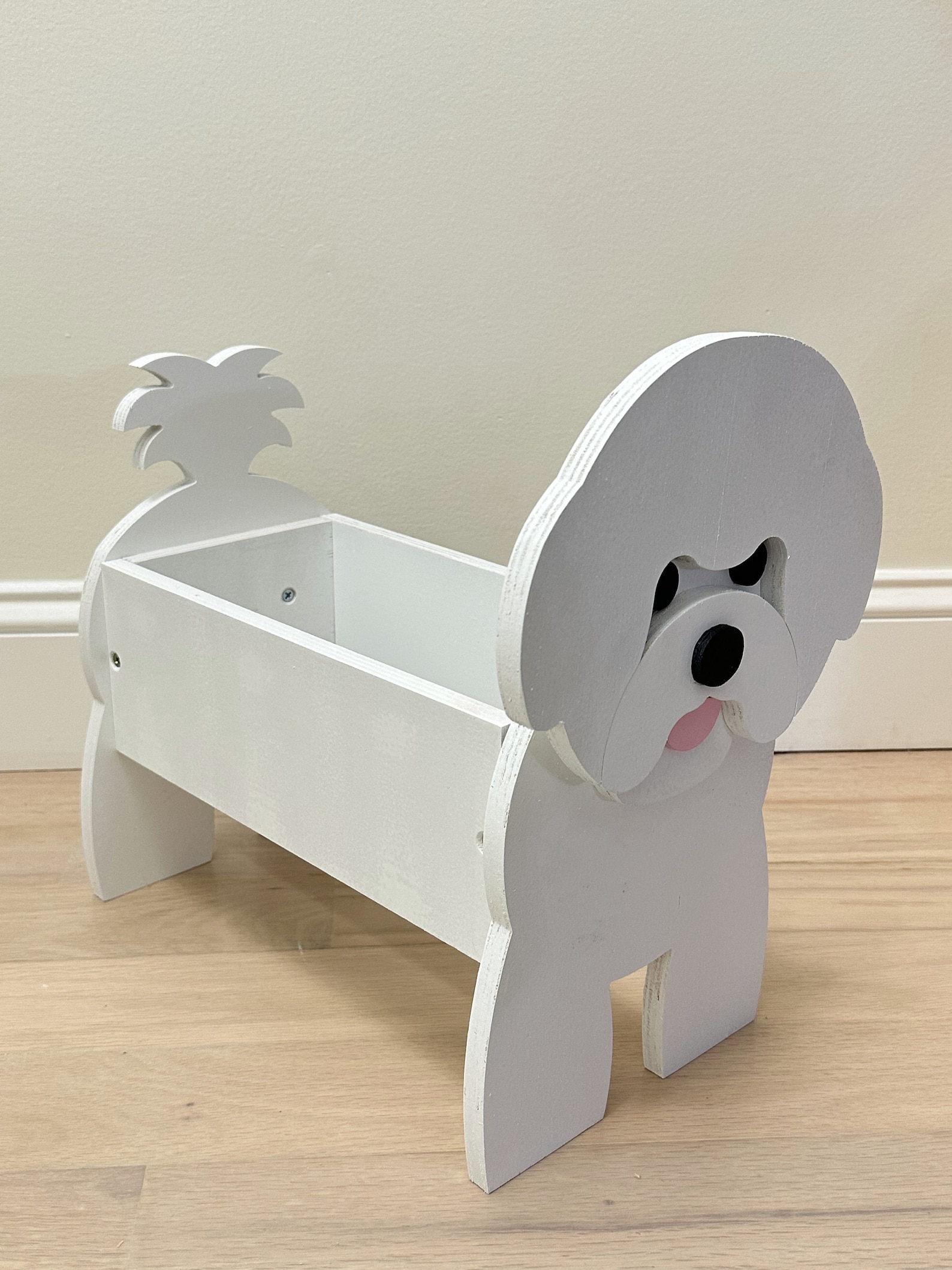 Bichon Frise Wooden Flower Planter Box - Etsy