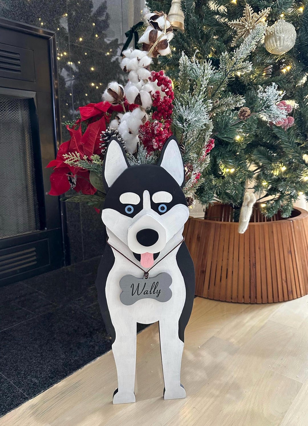 Custom Siberian Husky Wooden Flower Planter Box Gift Dog Planter - Etsy