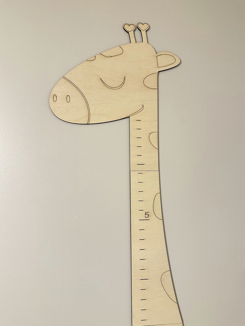 Giraffe Growth Height Chart Personalized Wooden Nursery Decor Height ...