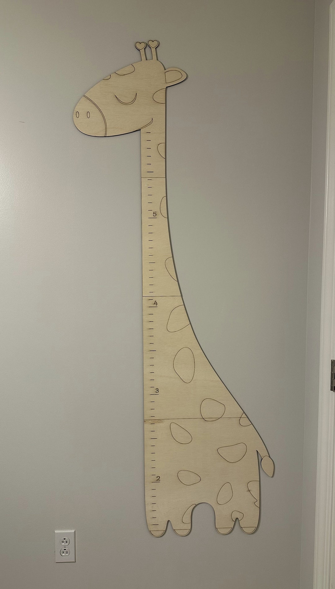 Giraffe Growth Height Chart Personalized Wooden Nursery Decor Height ...