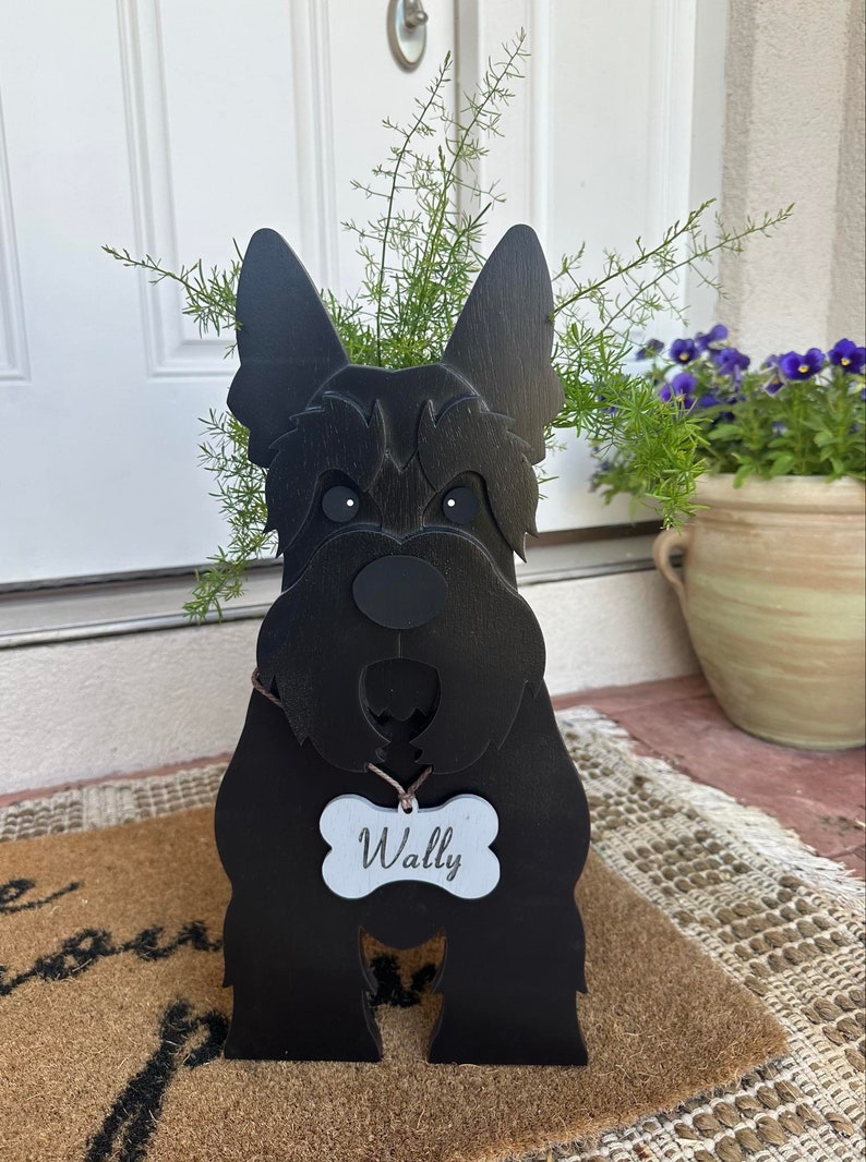 Scottish Terrier Scottie Wooden Flower Planter Box Made in West ...