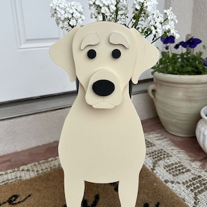 Labrador Wooden Flower Planter Box Gift Dog Planter Handmade Made in ...