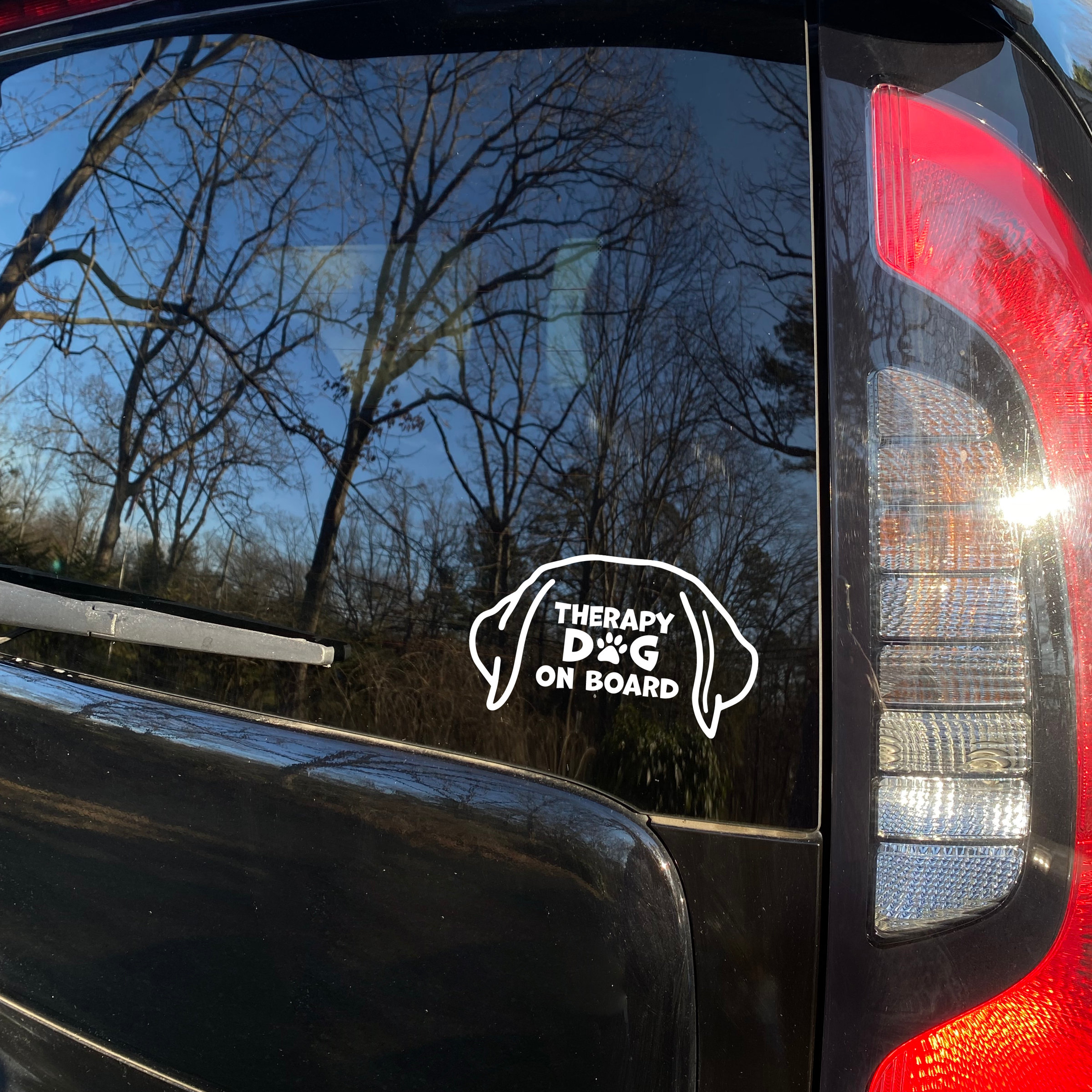 Therapy Dog Vinyl Car Decals - Etsy