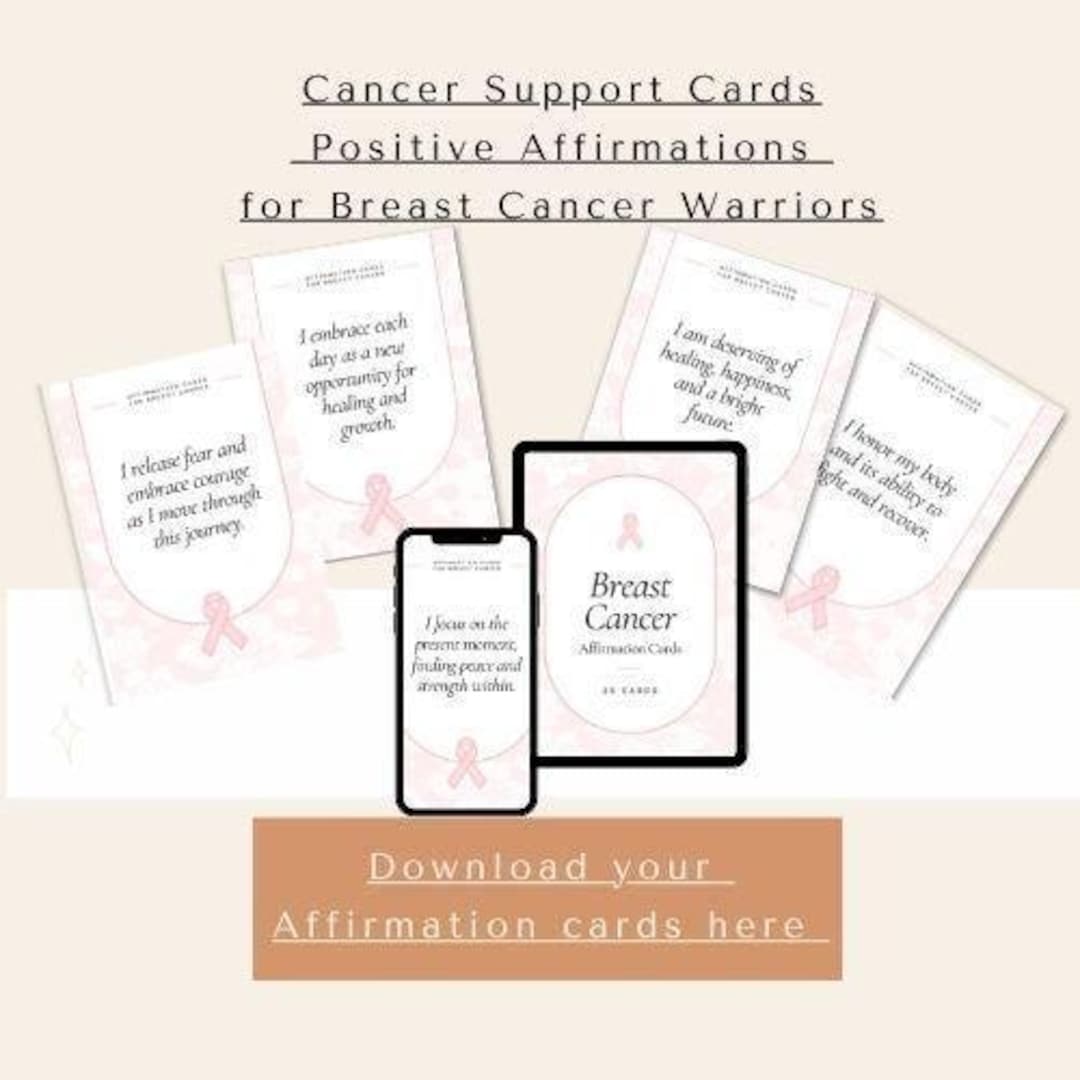 Cancer Support Cards – Positive Affirmations for Breast Cancer Warriors ...