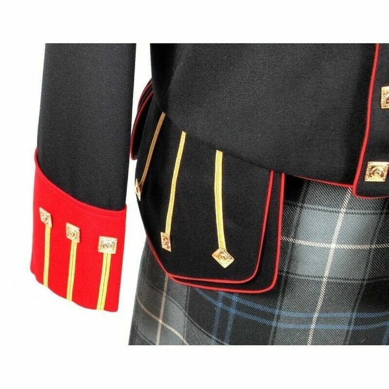 Custom Made Doublet Kilt Jacket Military Piper Drummer Doublet Jacket ...