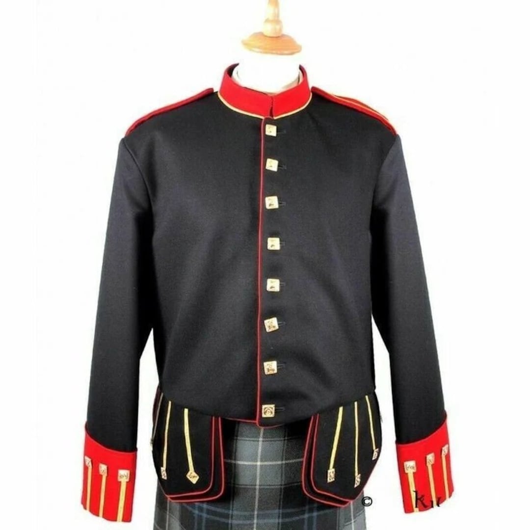 Custom Made Doublet Kilt Jacket Military Piper Drummer Doublet Jacket ...