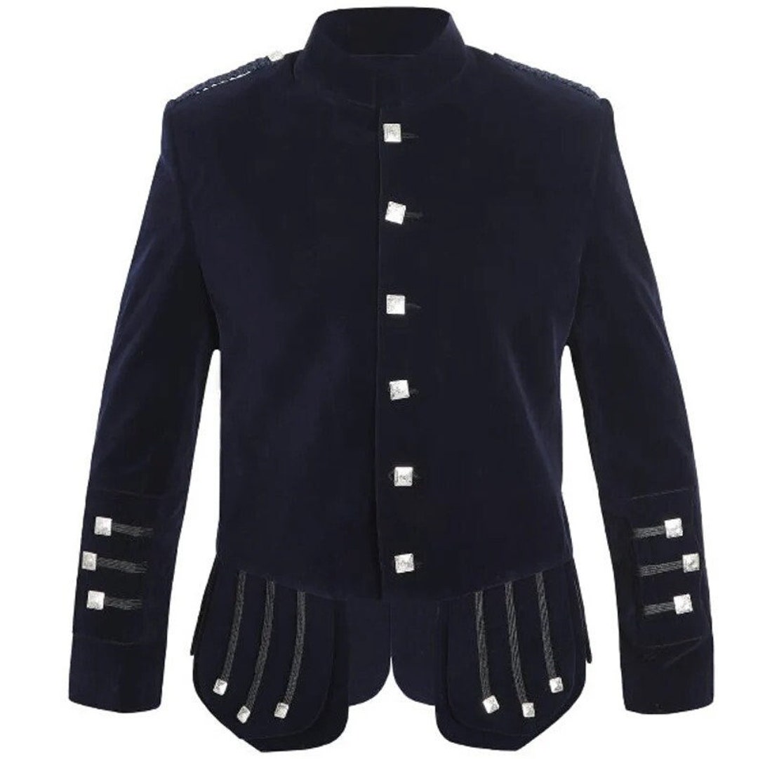 Scottish Kenmore Doublet Kilt Jacket With Vest Handmade Black Doublet ...