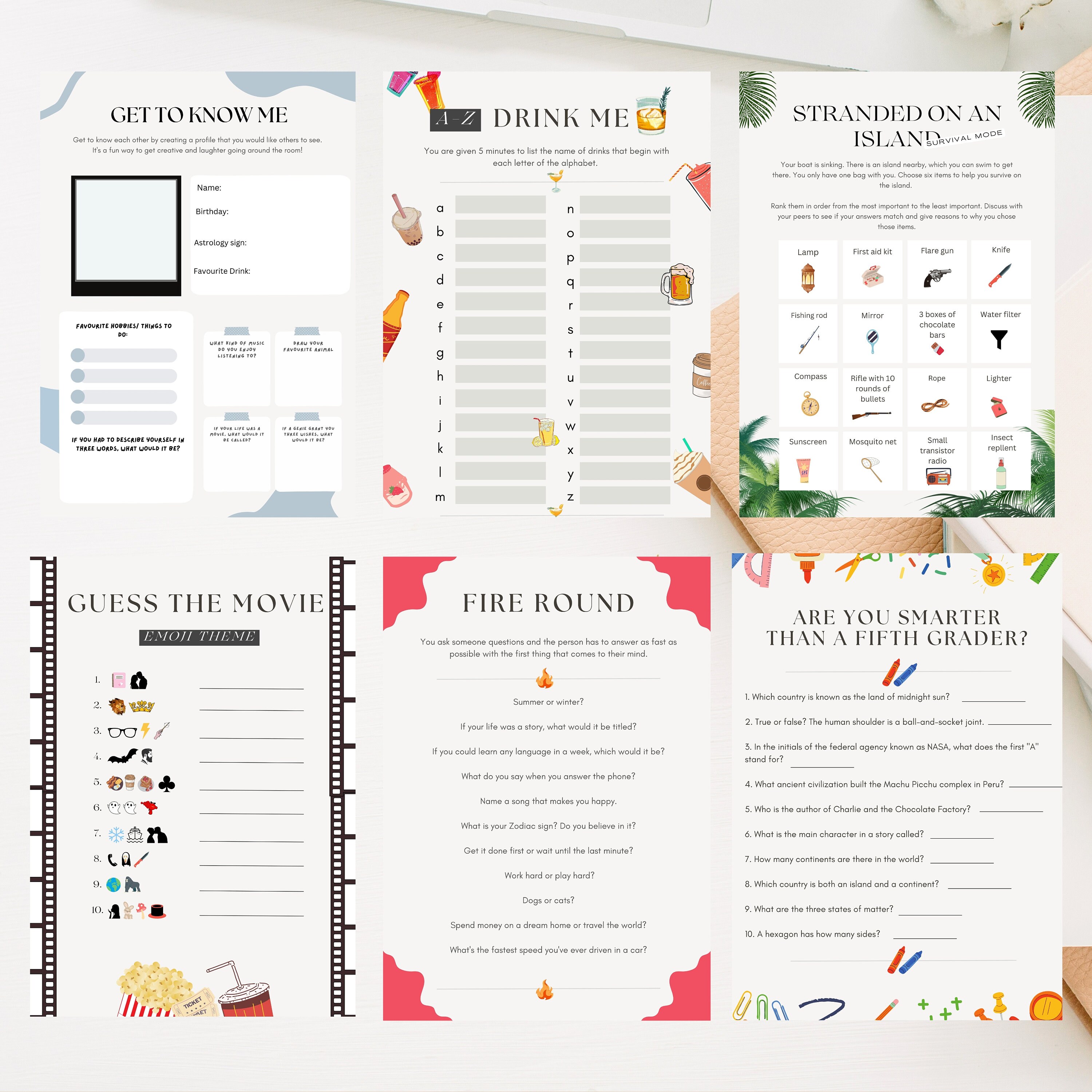 Printable Icebreaker Games Bundle: 15 Fun Party Games (digital Download ...