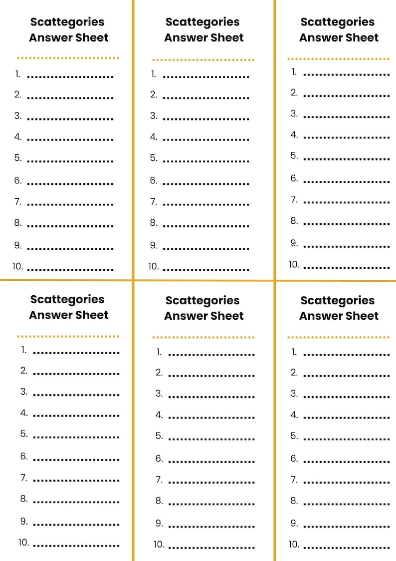 A-Z Scattergories Game: Adult Party Edition (printable) - Etsy