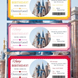 Printable Disneyland Coupon, Disneyland Ticket, Happy Birthday Coupon ...