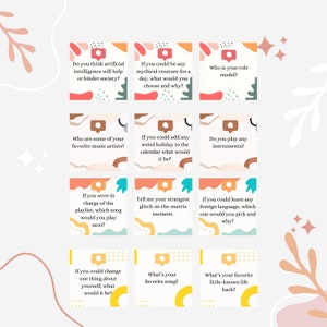 Printable Conversation Starters Cards, Table Talk Conversations ...