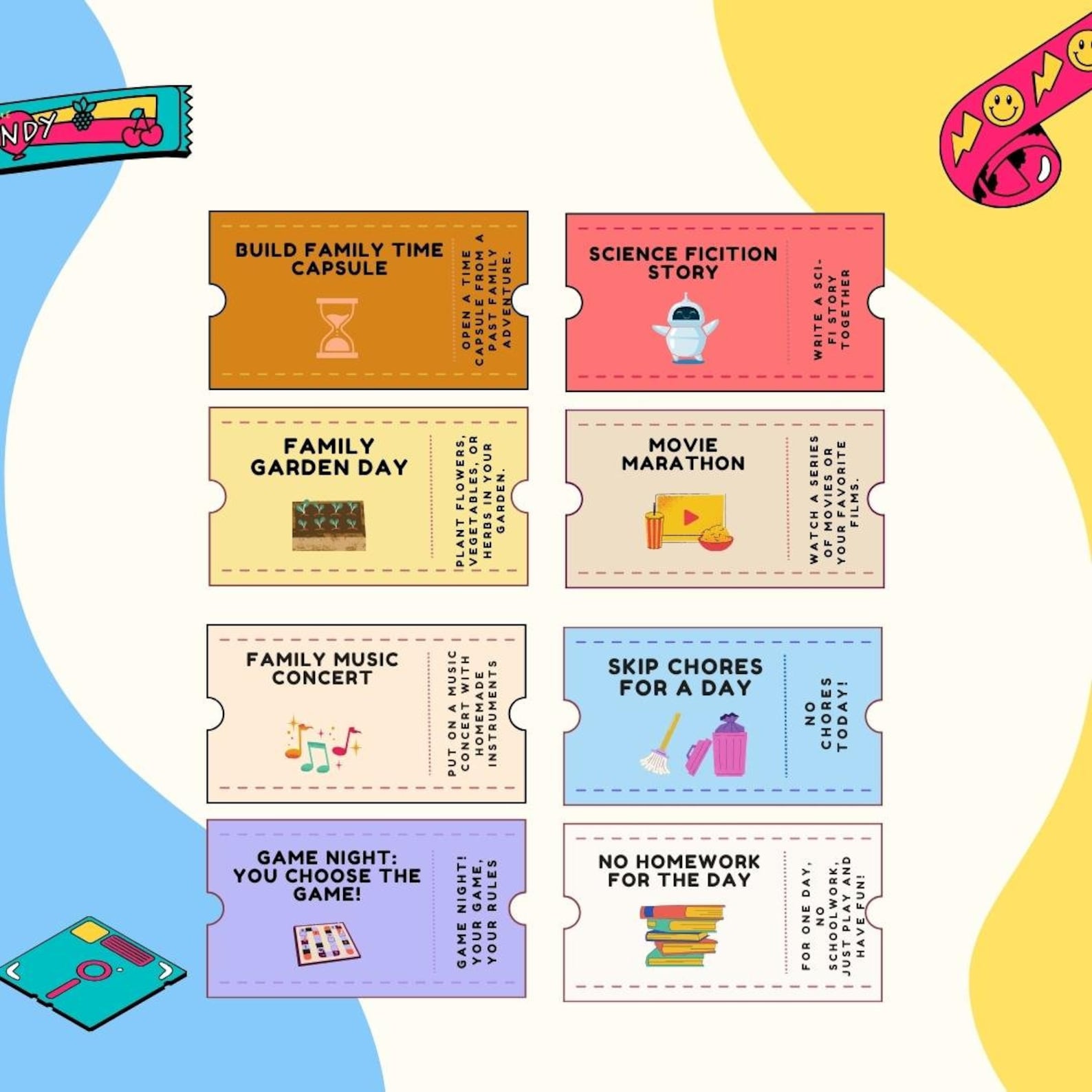 Printable Kids Reward Coupons: Editable Birthday Gift (digital Download ...