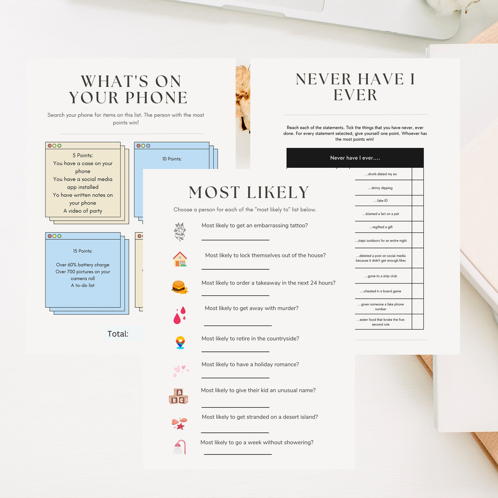 Printable Conversation Starters, Icebreaker Games Bundle, Ice Breaker ...