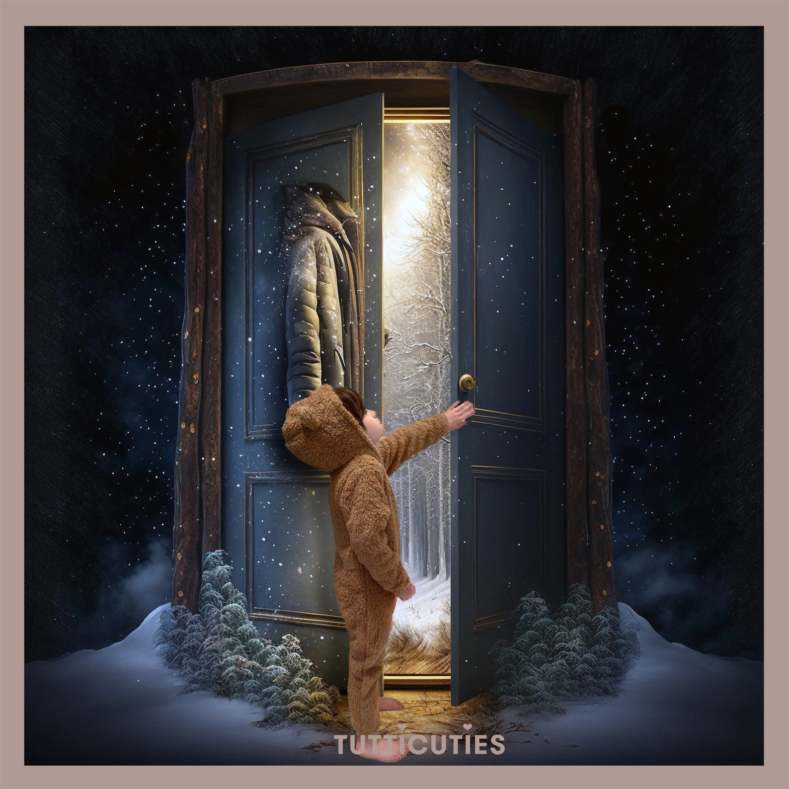 Wardrobe to Narnia Digital Background - Winter, Children's Book Themed ...