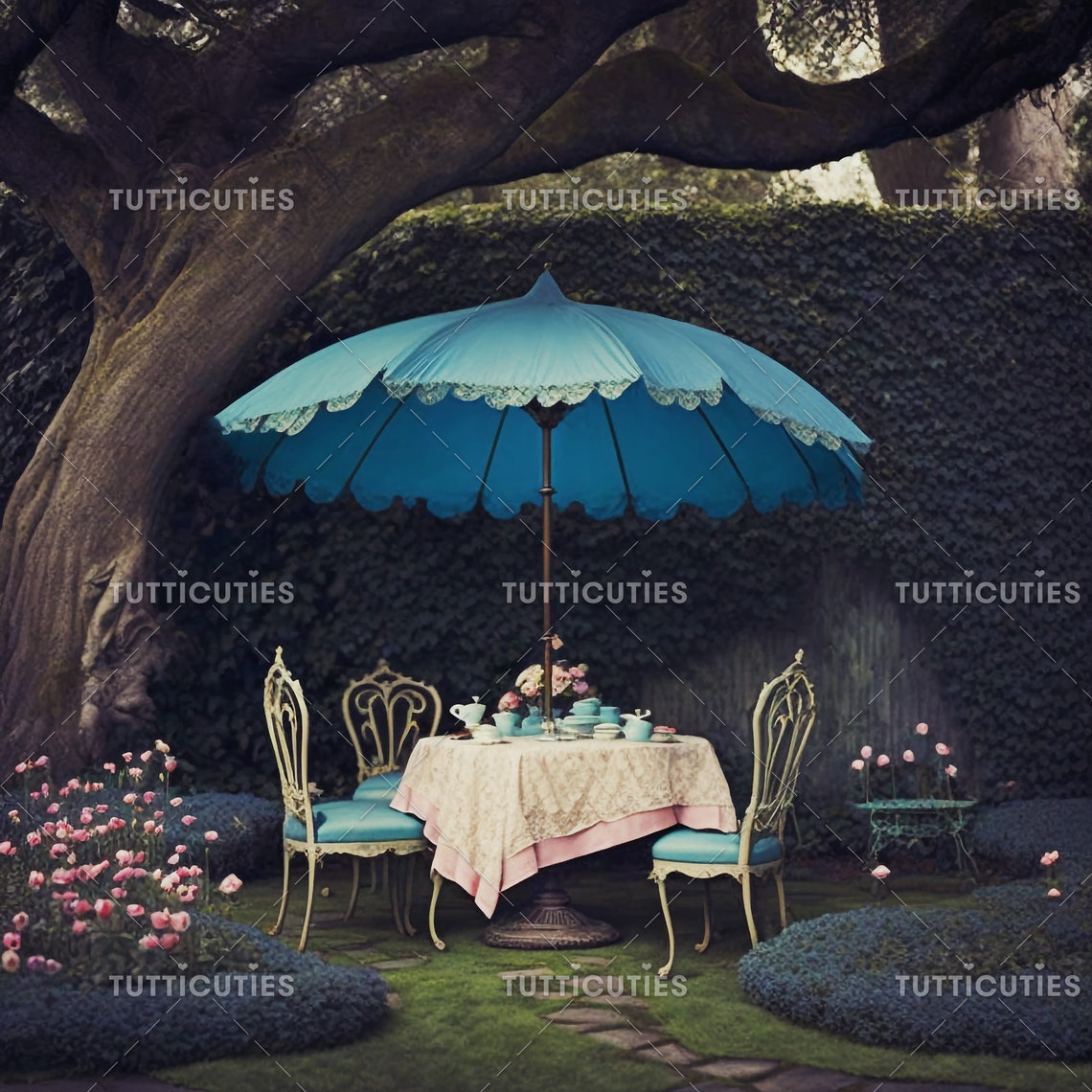 Digital Photography Background, Alice in Wonderland Tea Party Digital ...