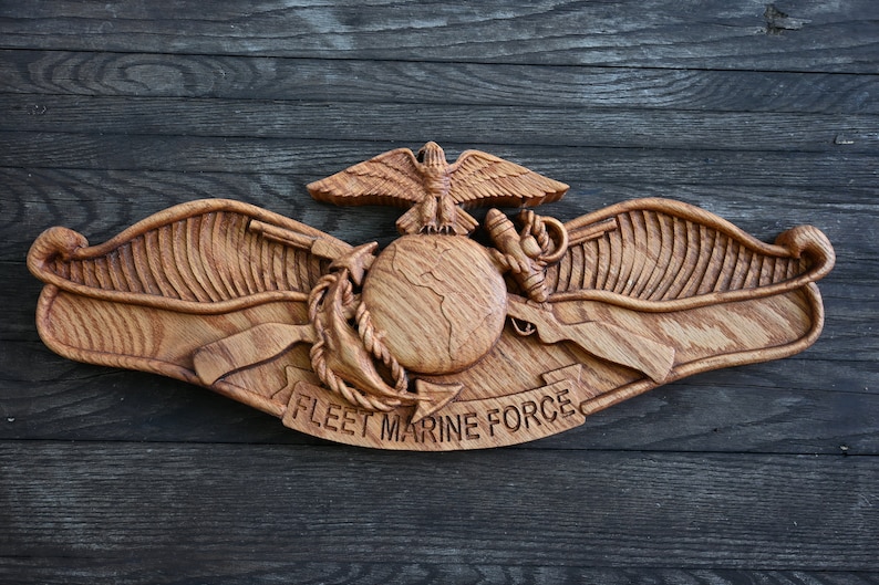 24 Fleet Marine Force FMF Warfare Wood Pin Insignia Wall Hanging - Etsy