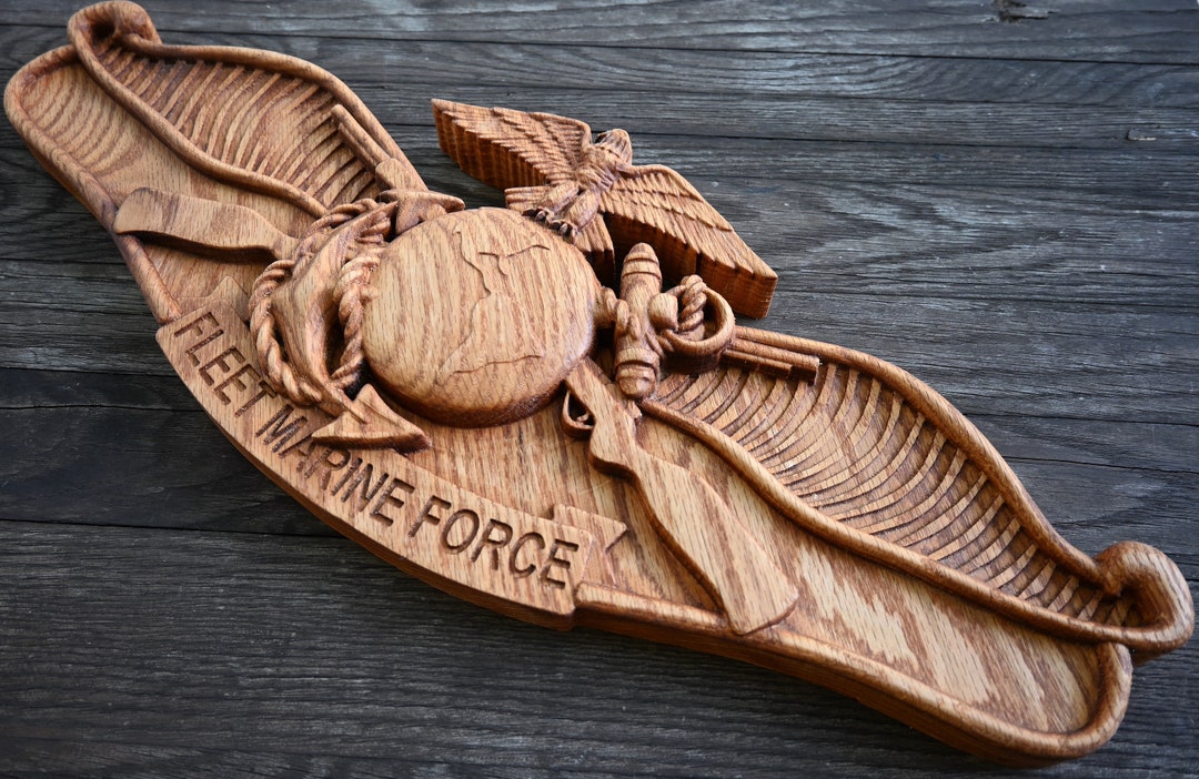 24" Fleet Marine Force (FMF) Warfare Wood Pin Insignia Wall Hanging - Etsy