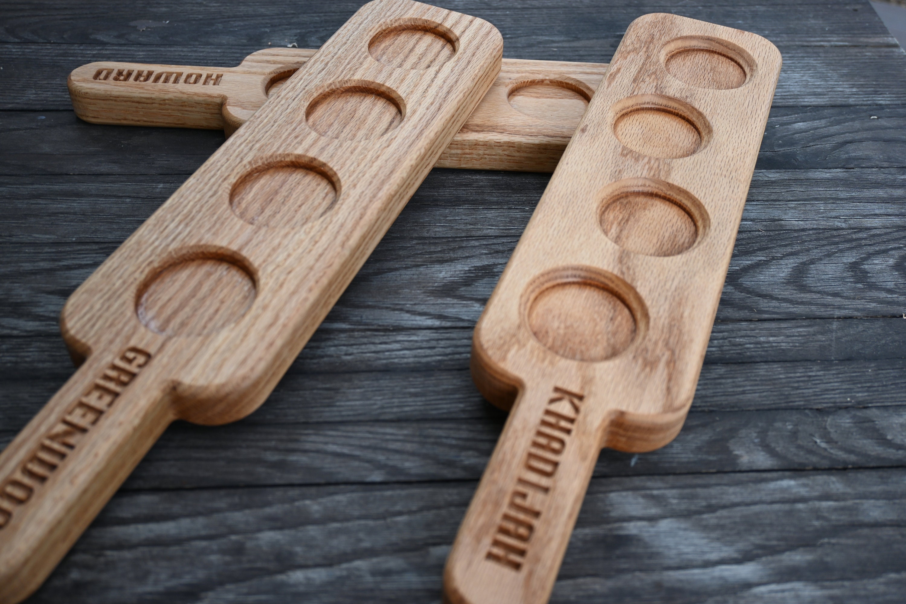 Red Oak Beer or Wine Flight Paddles - Etsy