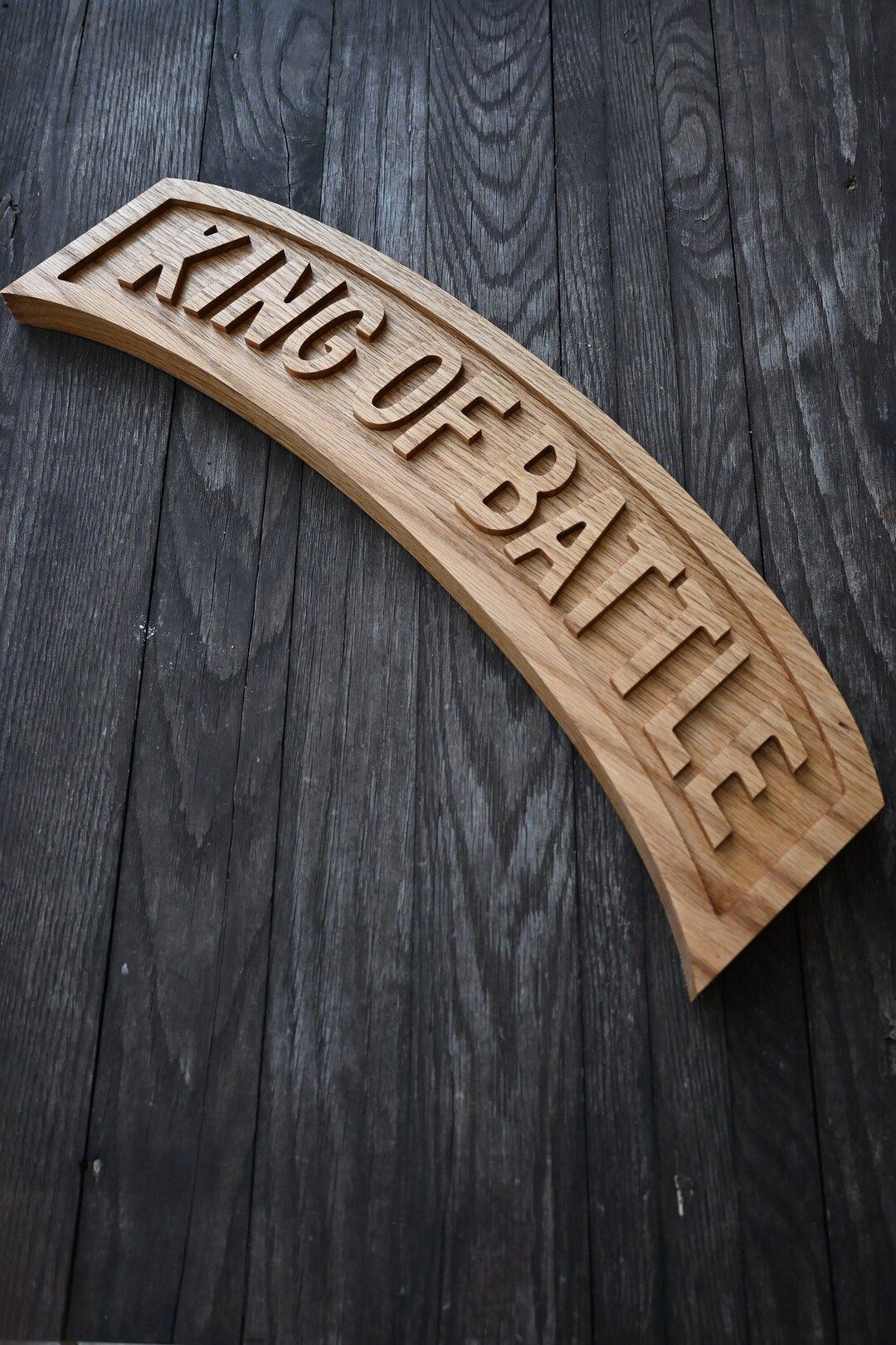 King of Battle Wood Tab 20” Wall Mounted Red Oak - Etsy